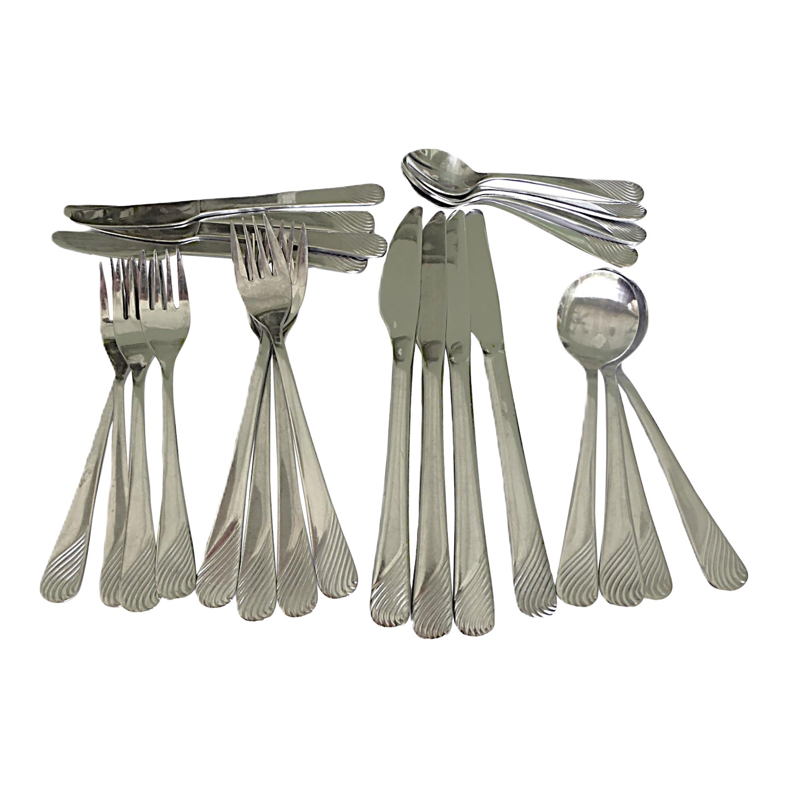 Vintage Pan Am World Airways 1980s Stainless Infinity Logo Flatware 4 ...