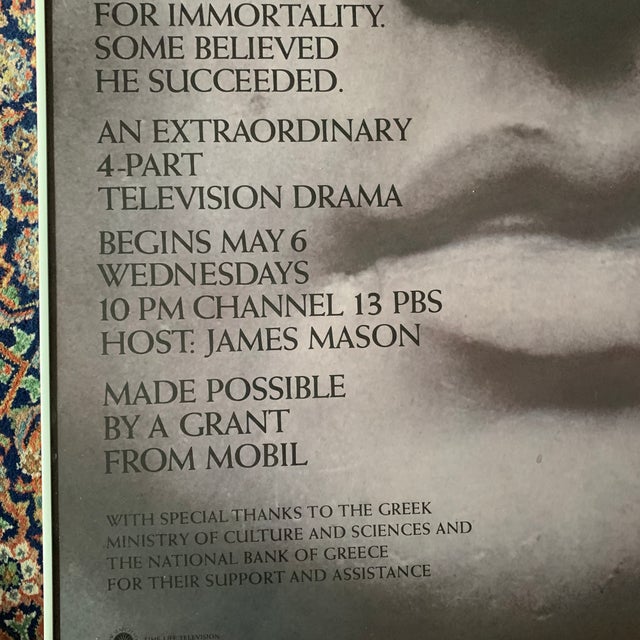 1980s Ivan Chermayeff Alexander the Great Poster, 46 X 30 Framed | Chairish