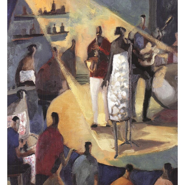 Didier Lourenco 'Blue Jazz' Offset Lithograph | Chairish