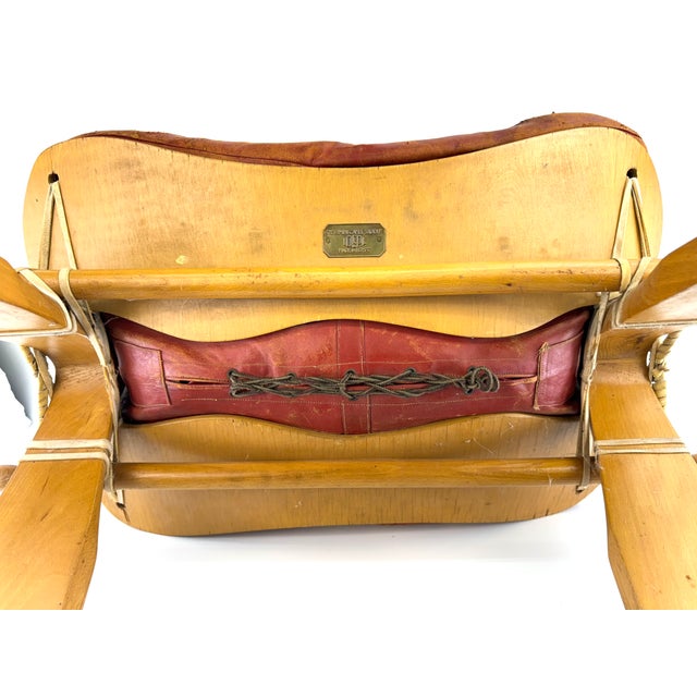 Vintage Mid Century Rimini Egyptian Camel Saddle Foot Stool | Chairish