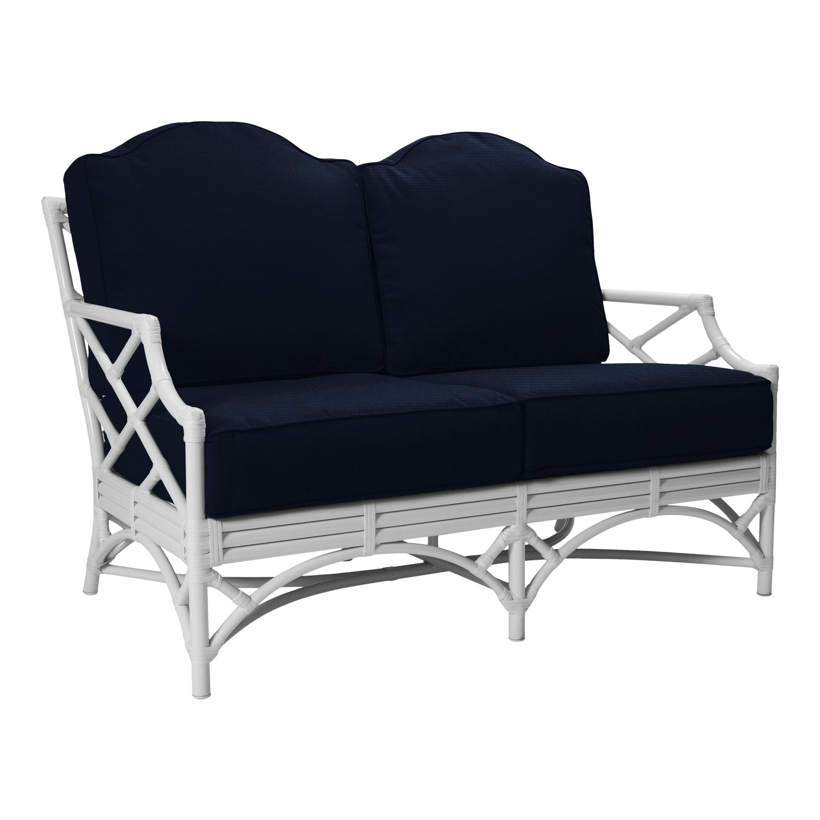 Chippendale Outdoor Loveseat - White | Chairish