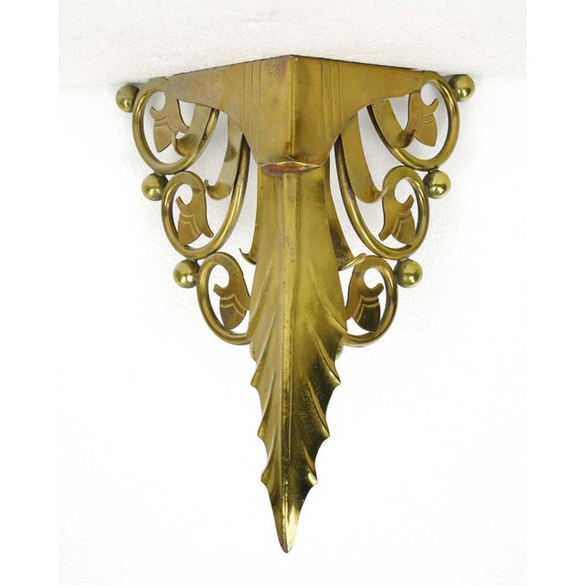 Pair of Mid 20th Century Bronze Art Deco Outside Corner Brackets | Chairish