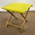 Vintage 1980s Upscale Bamboo X-Base Camp Stool With Chartreuse Canvas ...