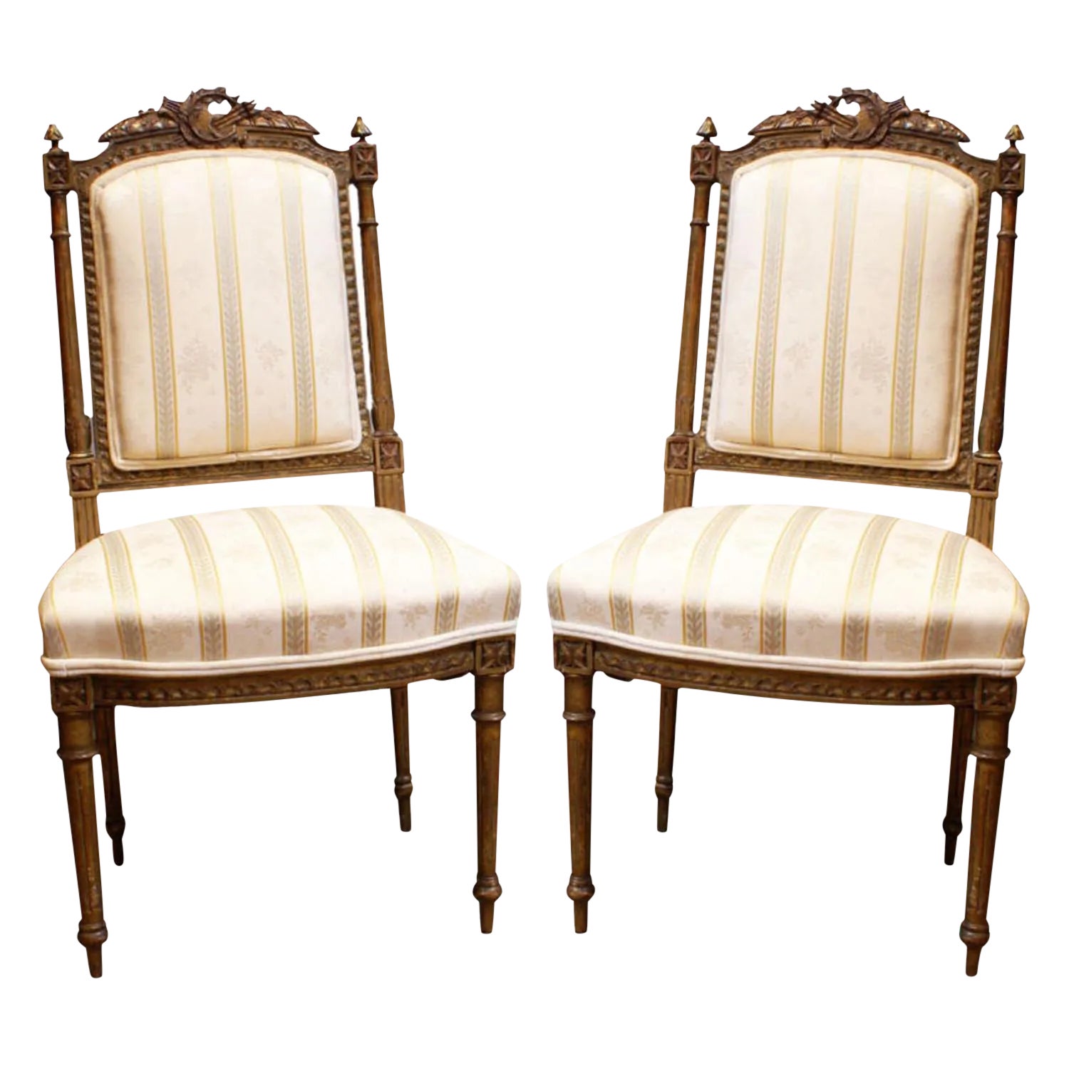 19th Century French Side Chairs - A Pair | Chairish