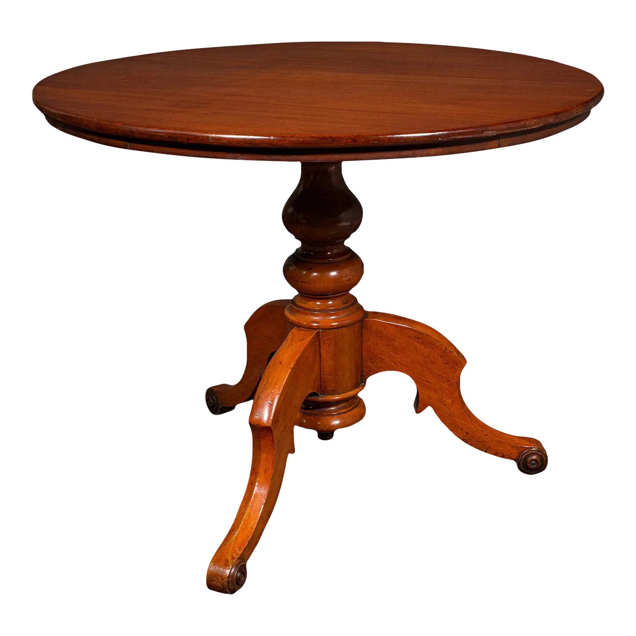 1840's Antique Victorian English Walnut Display Table | Chairish