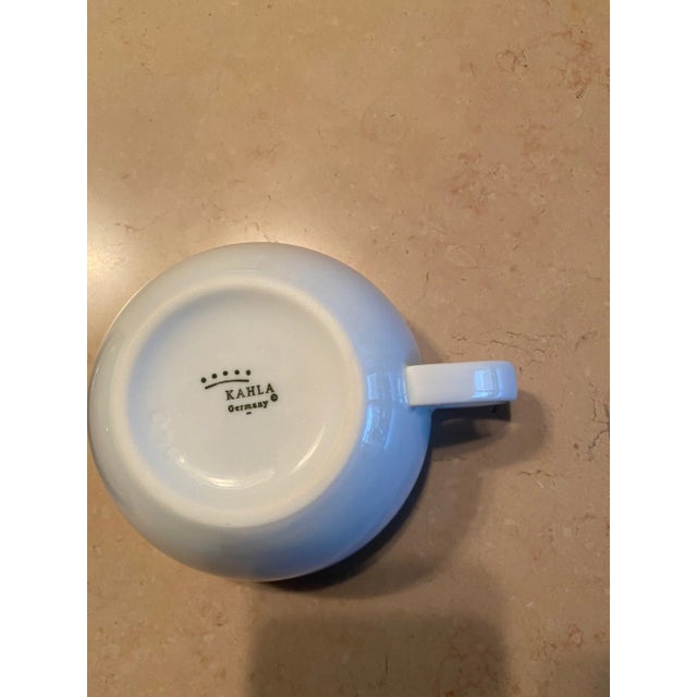 1990s Kahla Germany Porcelain Coffee Mugs With Saucers - Service for ...