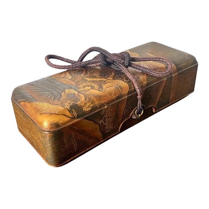 Japanese Lacquered Maki-e Fubako Edo Period | Chairish