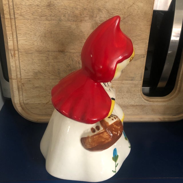 1960s Red Riding Hood Figurine Storage Jar | Chairish