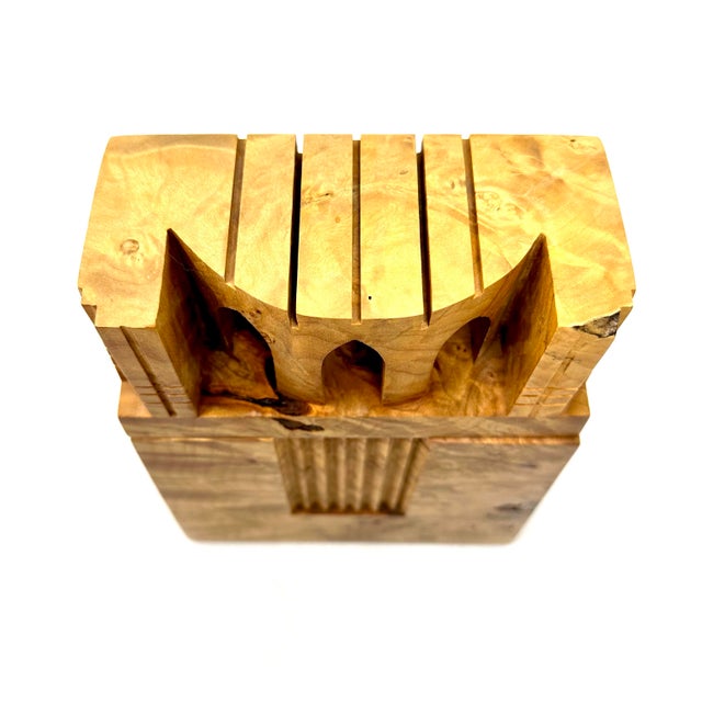 Michael Elkan Studios "Castles #14" Hand-Carved Birdseye Maple Box ...