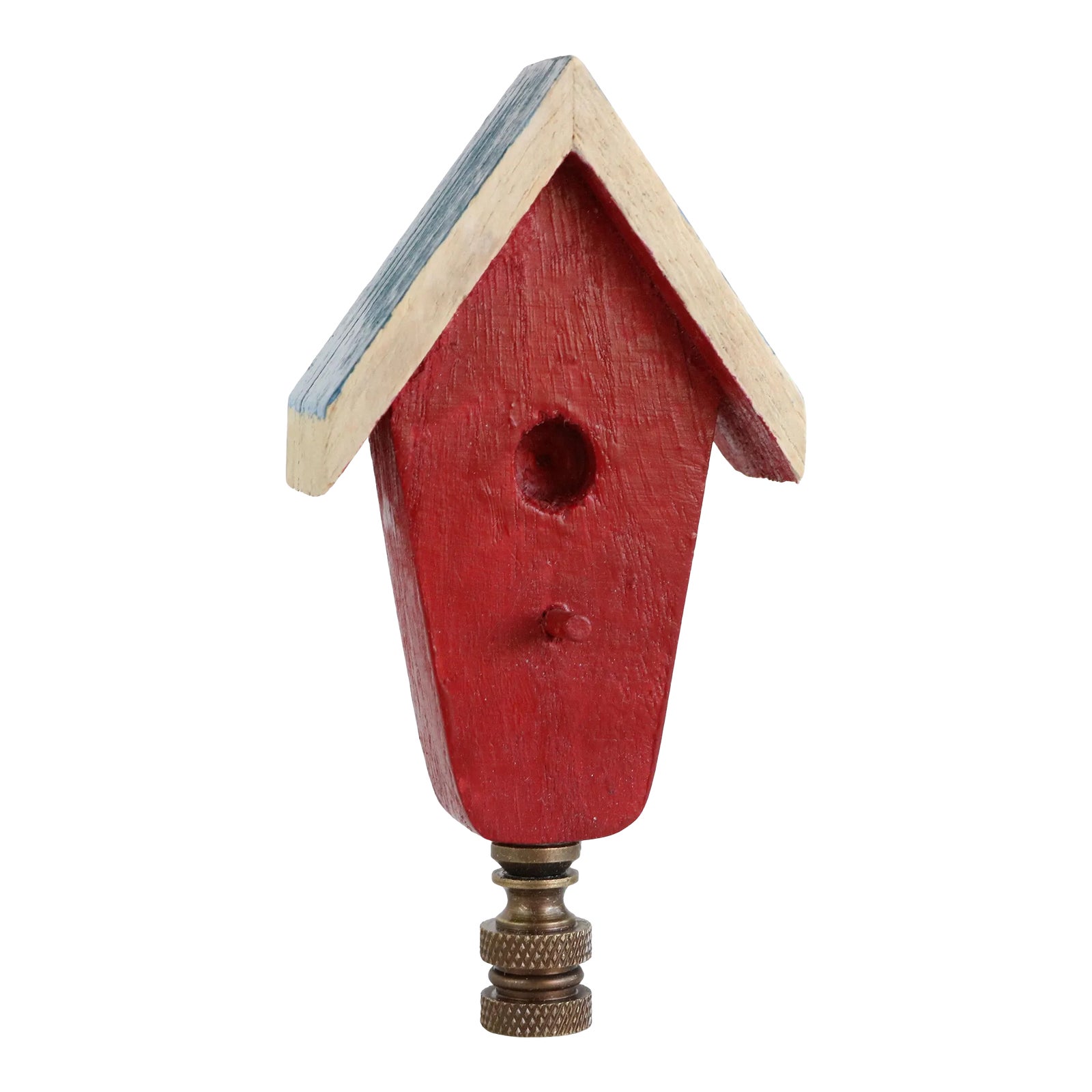 Birdhouse Lamp Finial on Bronze Hardware | Chairish