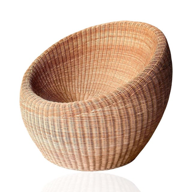 1970s Eero Aarnio Style Wicker Pod Chaird- a Pair | Chairish