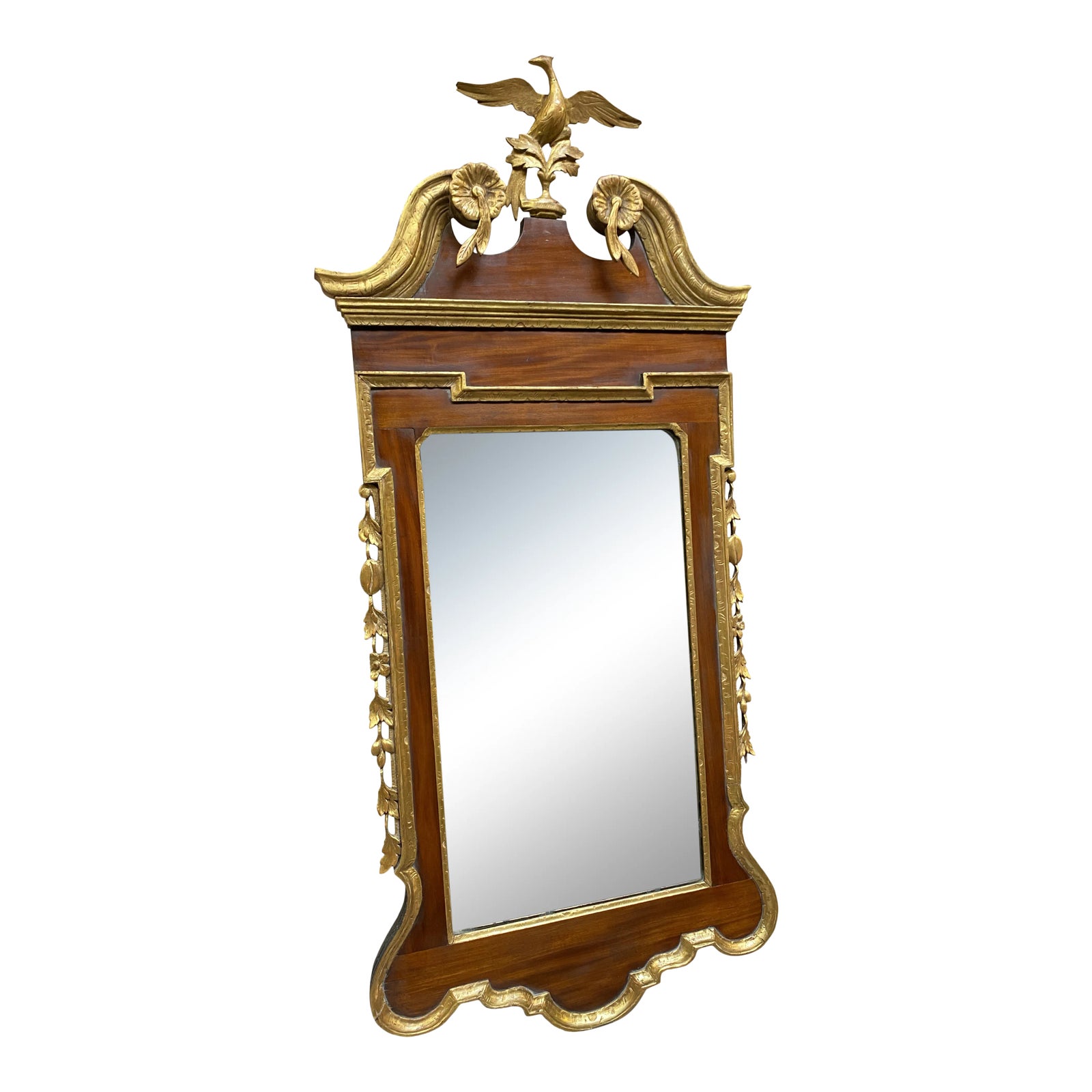 19th Century Federal Style Gilded Mahogany Wall Mirror With Phoenix ...