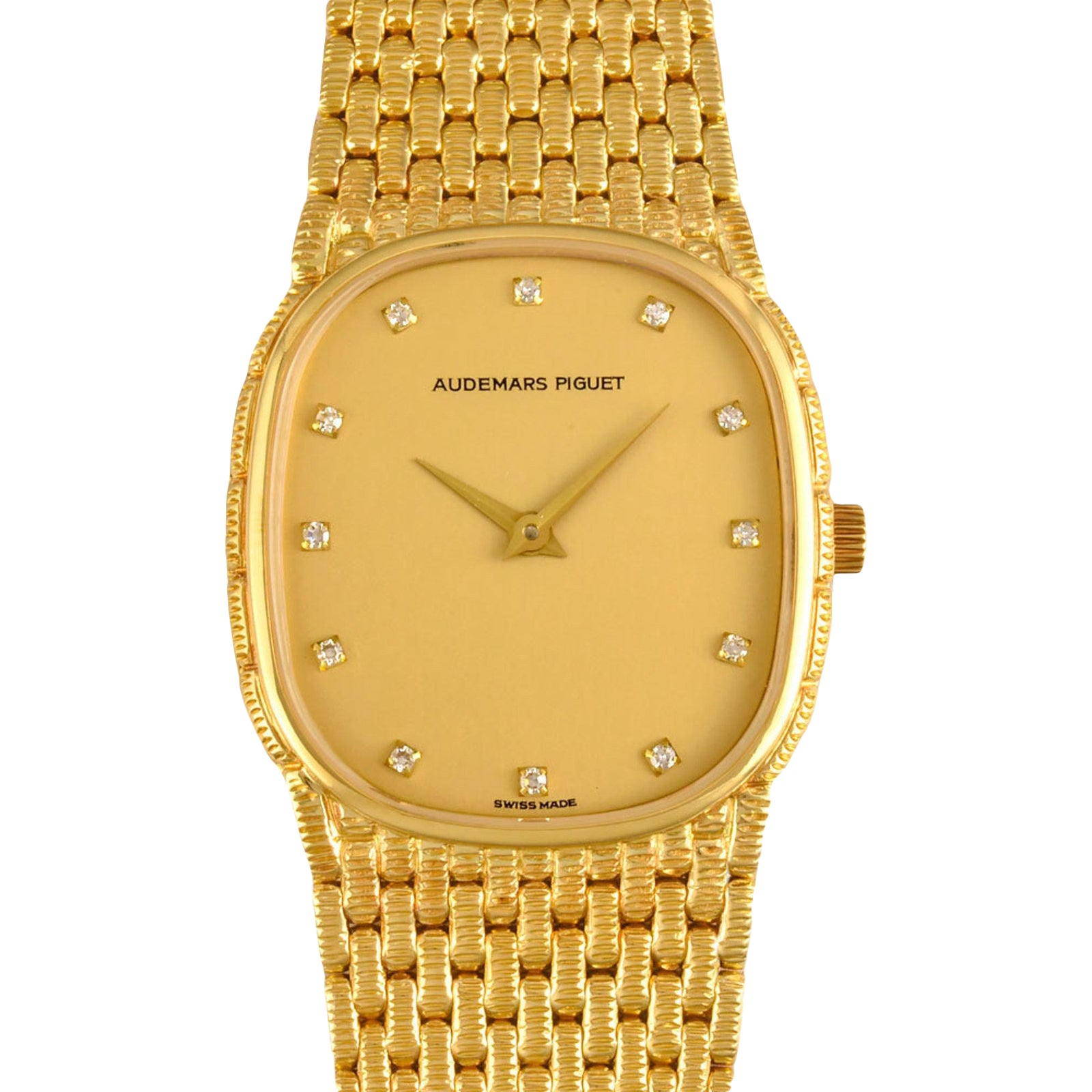 Audemars Piguet Cobra 12P Diamond Men's Quartz Watch Solid Gold K18Yg ...