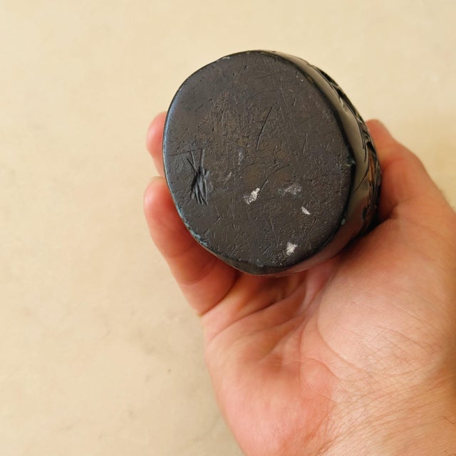 Antique Hand-Carved Chinese Objet Depicting Traditional Figure and ...