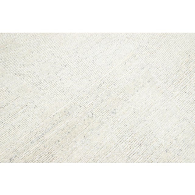 Apadana's Modern Moroccan Style Wool Rug in Ivory Features a Minimalist ...