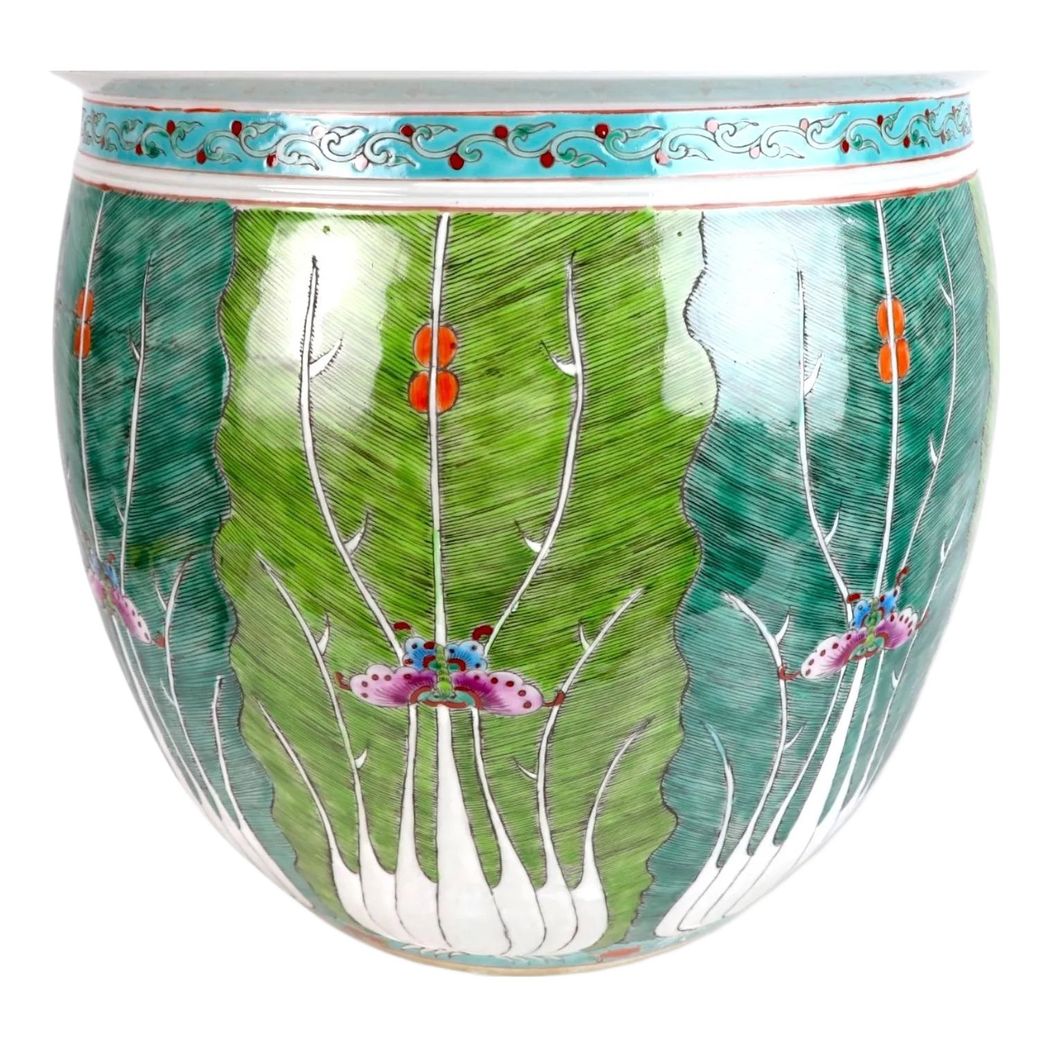 Custom-Made Hand-Painted Bok Choy Garden Planter | Chairish