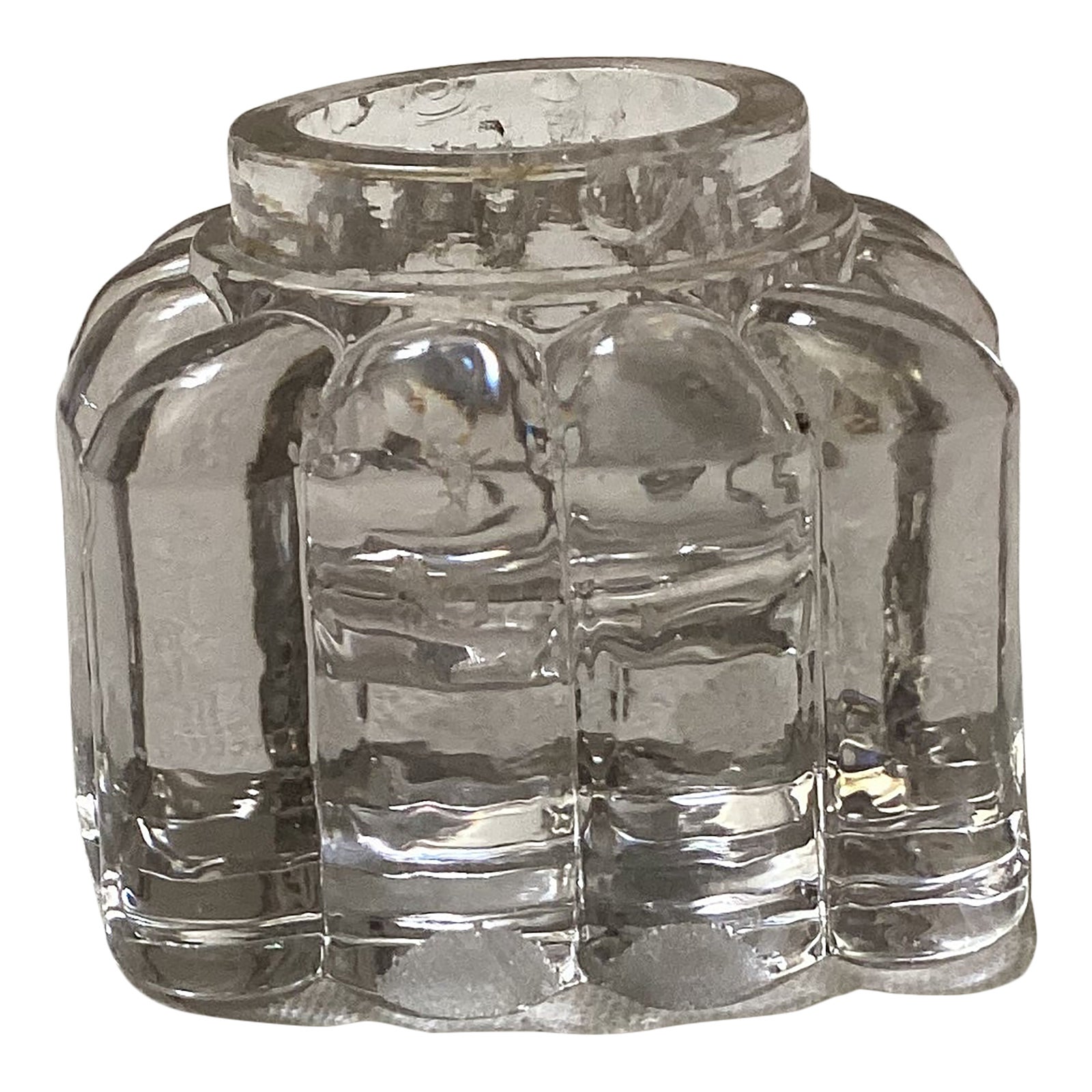 1900’s Pressed Glass Inkwell | Chairish
