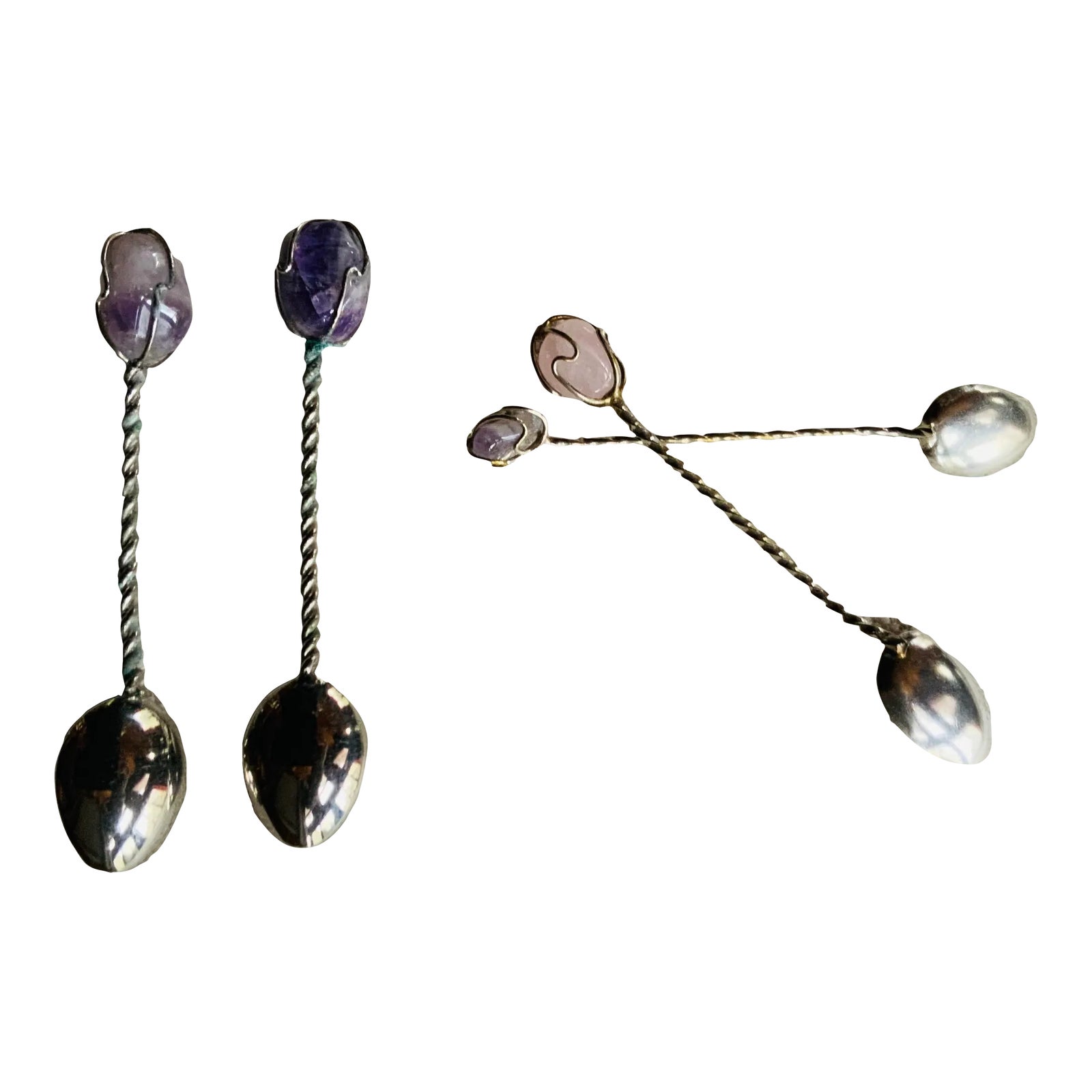 Mid-Century Sterling Silver Spoons- Set of 4 | Chairish