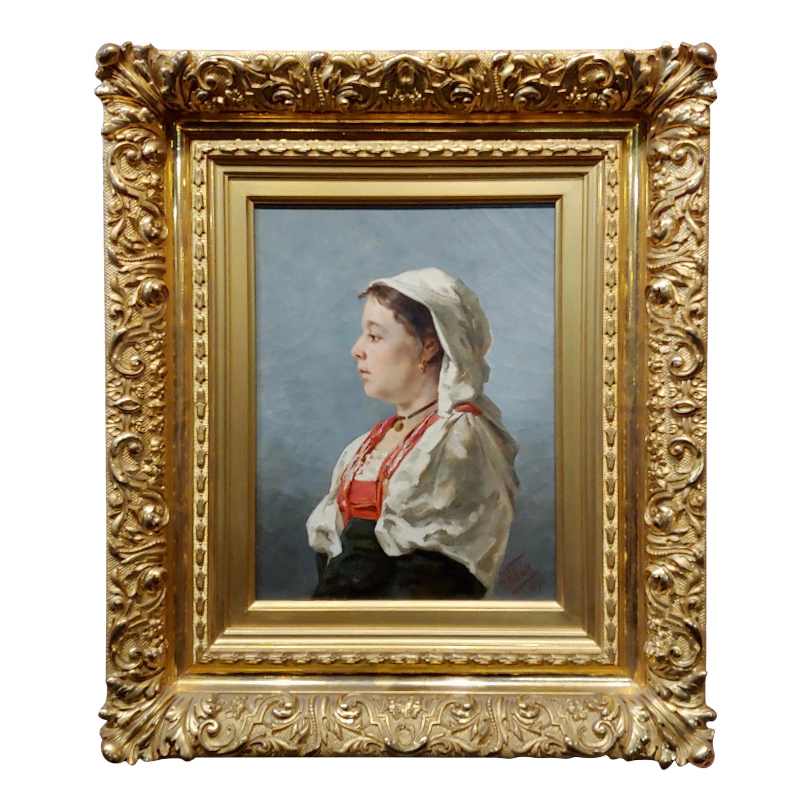 Klar -19th Century Portrait of a Tyrolean Woman-Oil Painting | Chairish