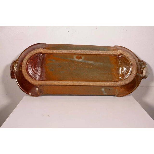 John Glick Round Mid Century Modern Earthtoned Glazed Ceramic Tray ...