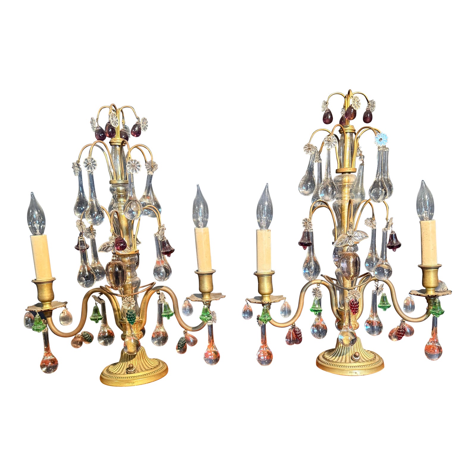 1930s French Bronze Buffet Lamps - a Pair | Chairish