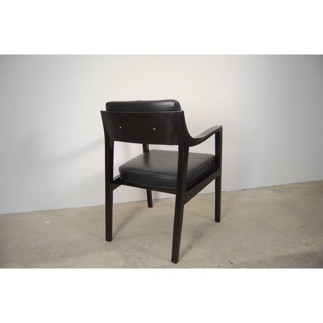Dunbar Chairs in Black Leather - a Pair | Chairish