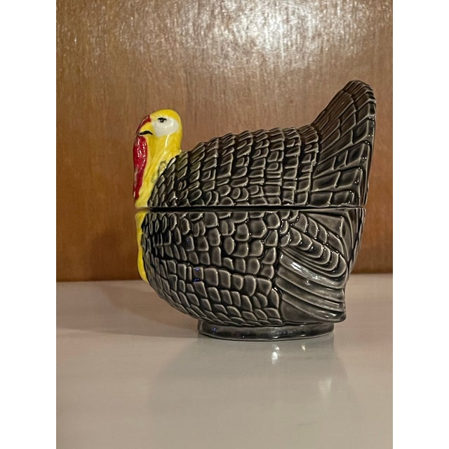 Mid 20th Century Ceramic Lidded Turkey | Chairish