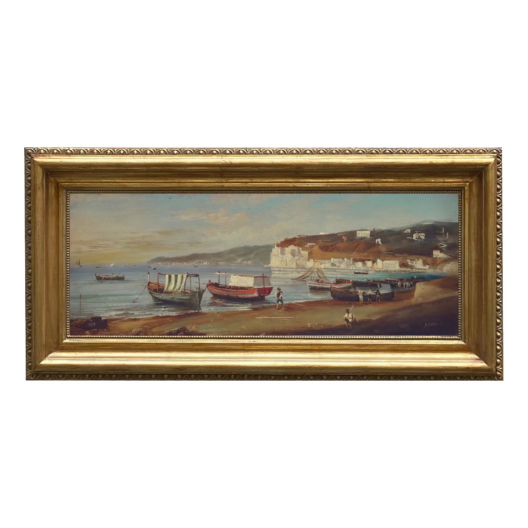 Ettore Ferrante, Naples, Italian Landscape Painting, Oil on Canvas ...
