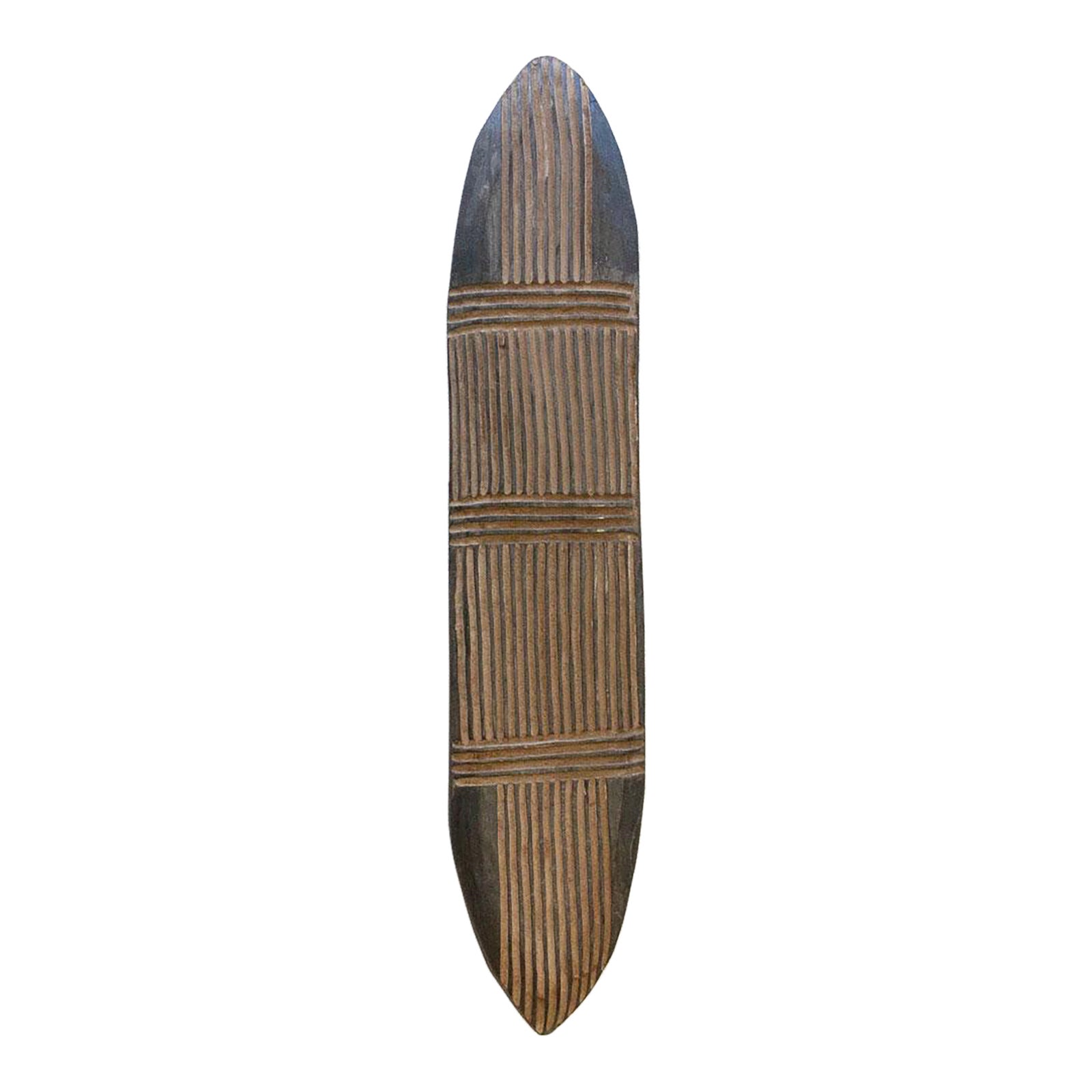 Long & Slim African Tribal Wood Panel | Chairish