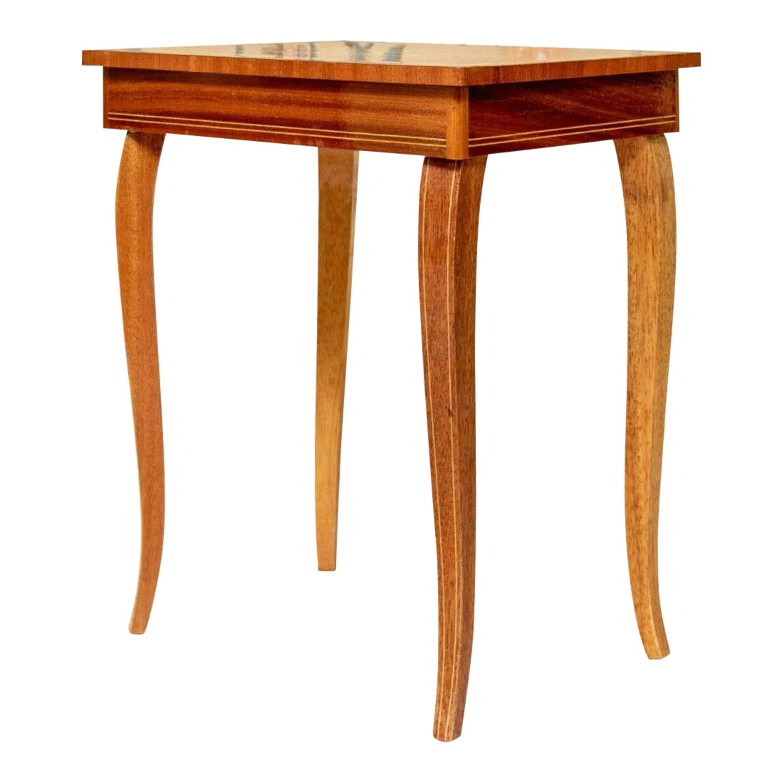 Vintage Italian Rococo Style Satinwood Inlaid Marquetry Music Box Side ...