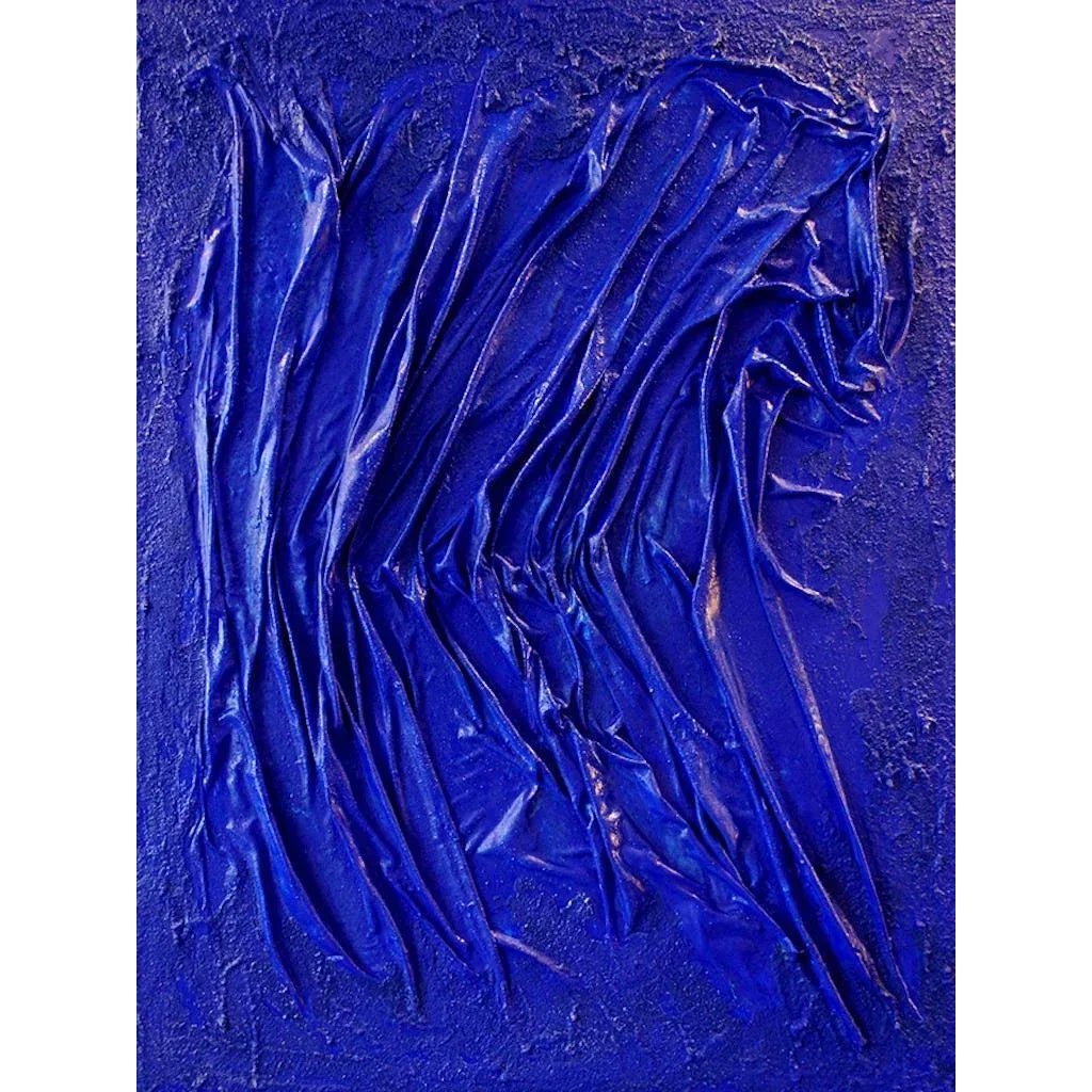 Duke Windsor Abstract Mixed Media Painting, "Blue No. 1 (Morning ...