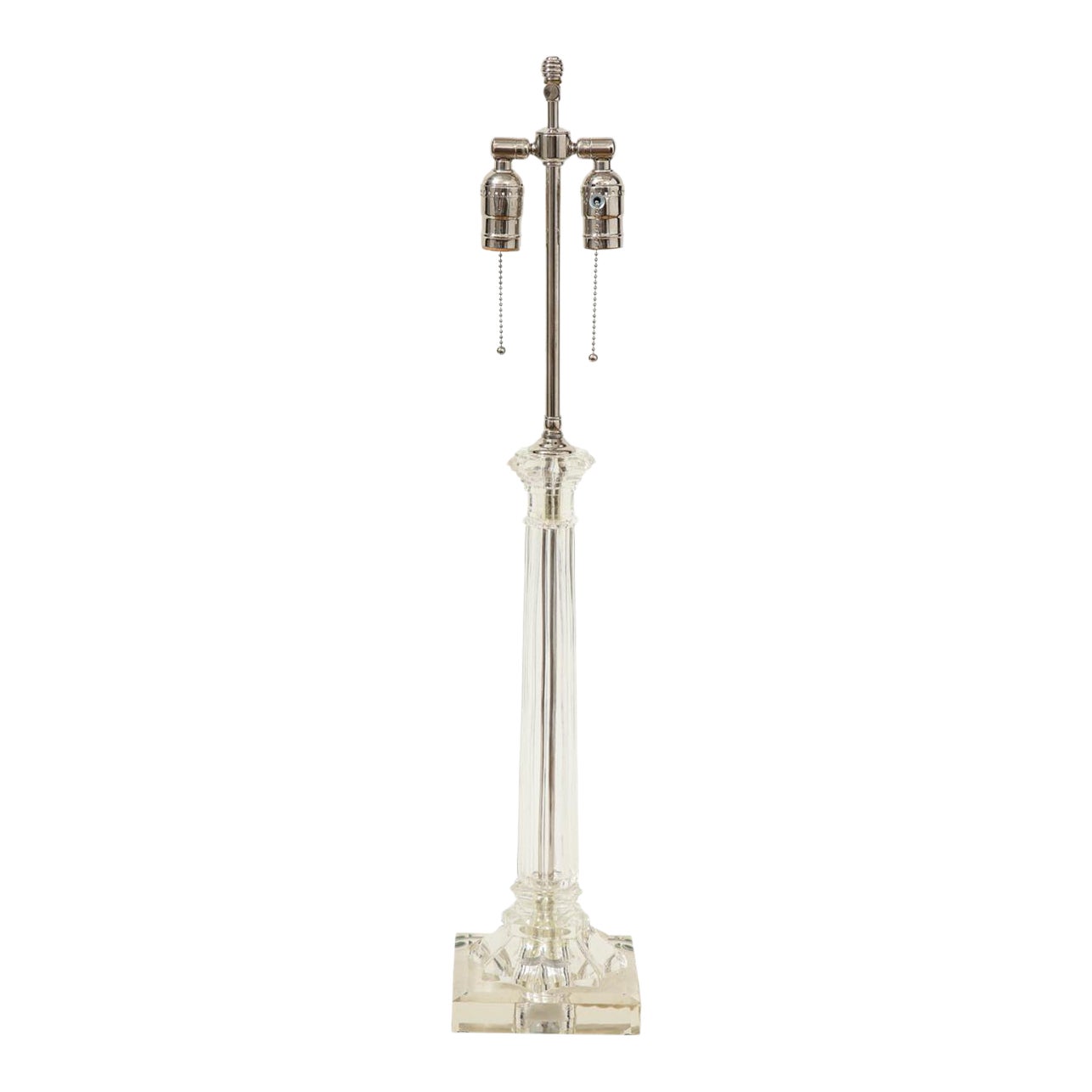 Lucite Column Table Lamp | Chairish