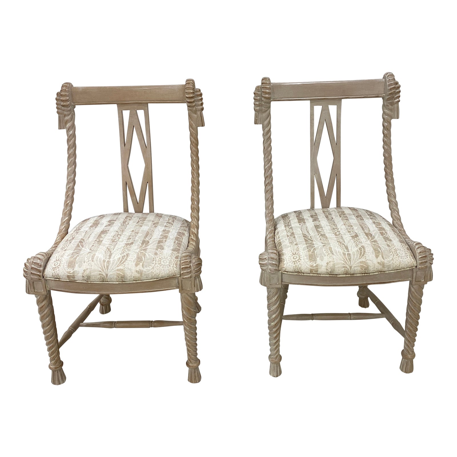 1970s Italian Style Rope Chairs- a Pair | Chairish