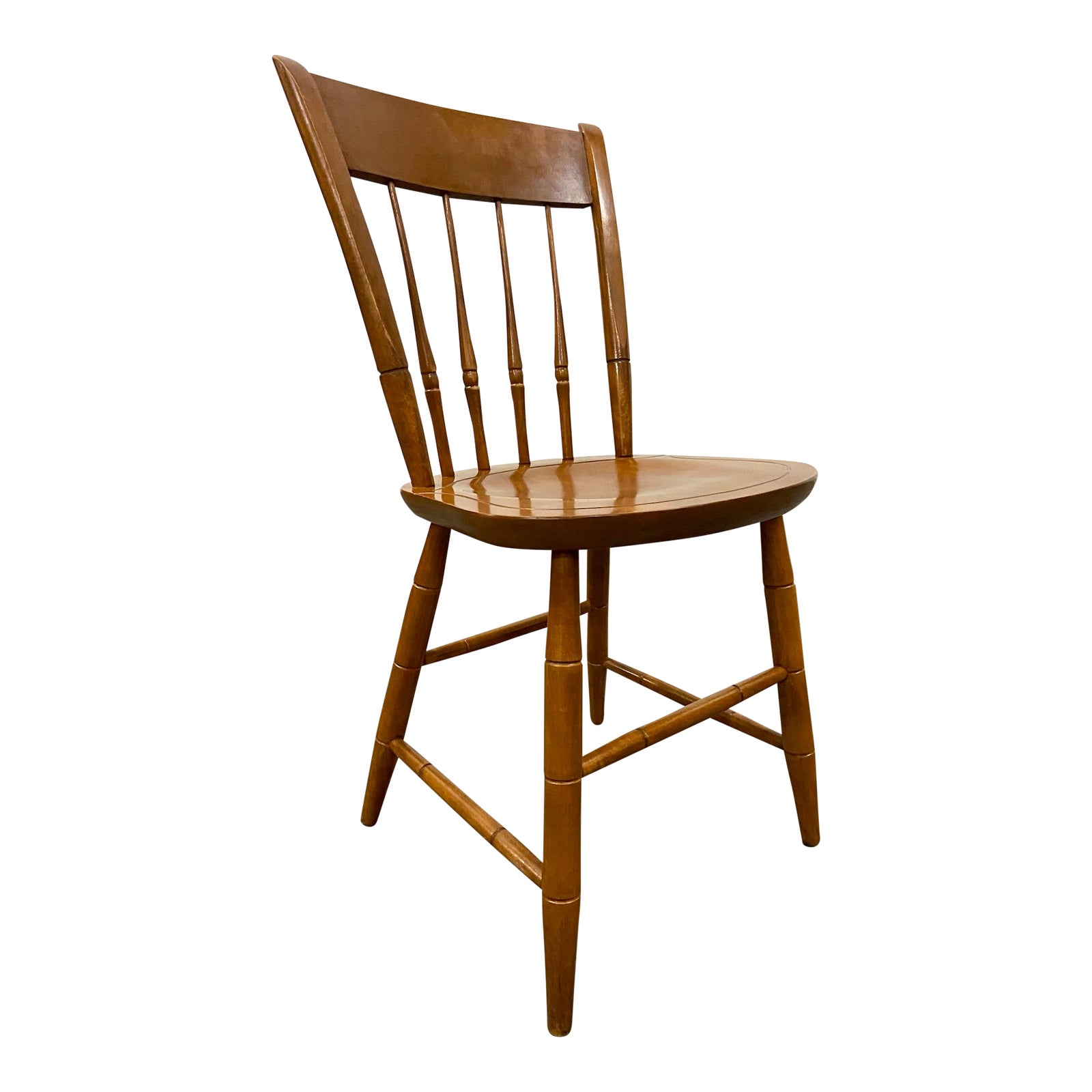 Vintage Nichols & Stone Thumb Back Spindle Windsor Dining Chair | Chairish