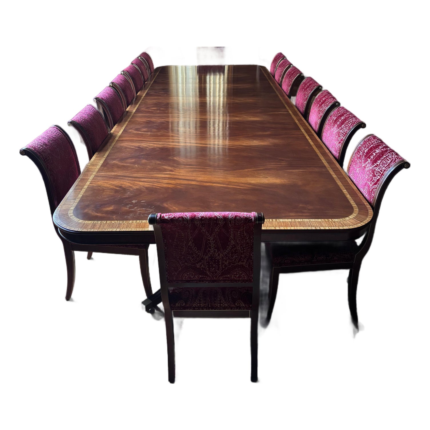 1980s Classic Neoclassical-inspired design Dining Table Set | Chairish