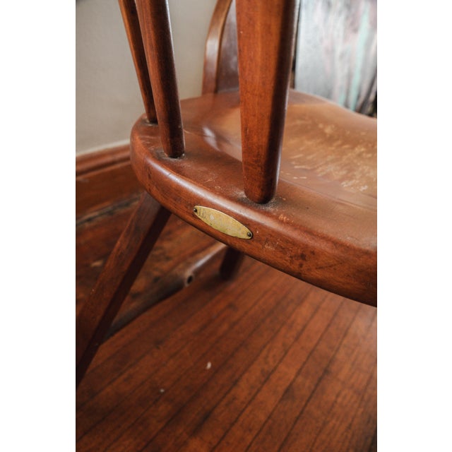 1960s Vintage Jb Van Sciver Co. Wood Captain's Chair | Chairish