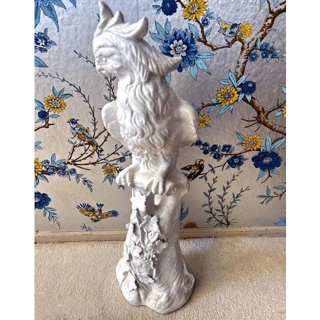 Mid 20th Century Hollywood Regency Italian Majolica Ceramic Cockatoo ...