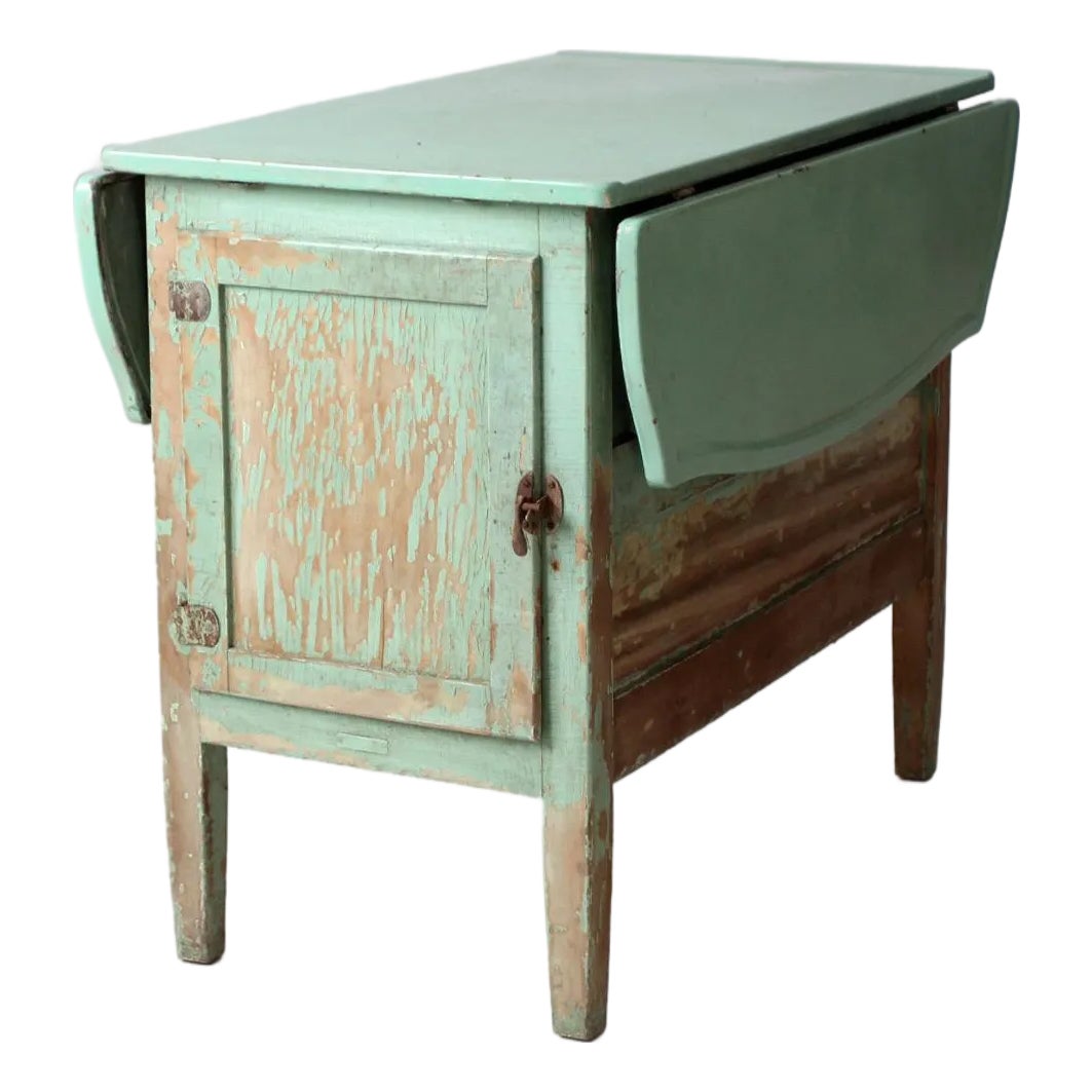 Antique Enamel Top Hoosier Kitchen Work Table | Chairish