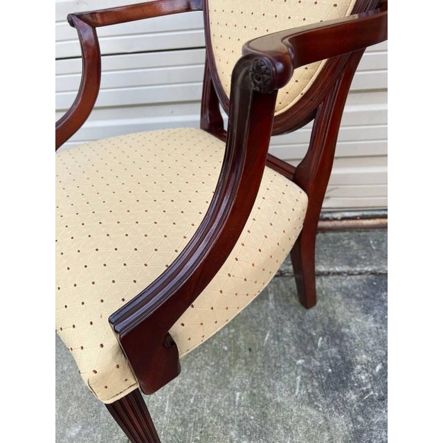 Baker Furniture Federal Style Carved Mahogany Shield Back Dining Chairs ...