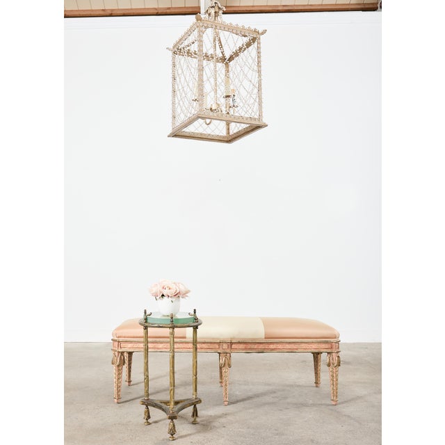 Dennis and Leen Neoclassical Style Painted Parcel Gilt Bench Seat ...