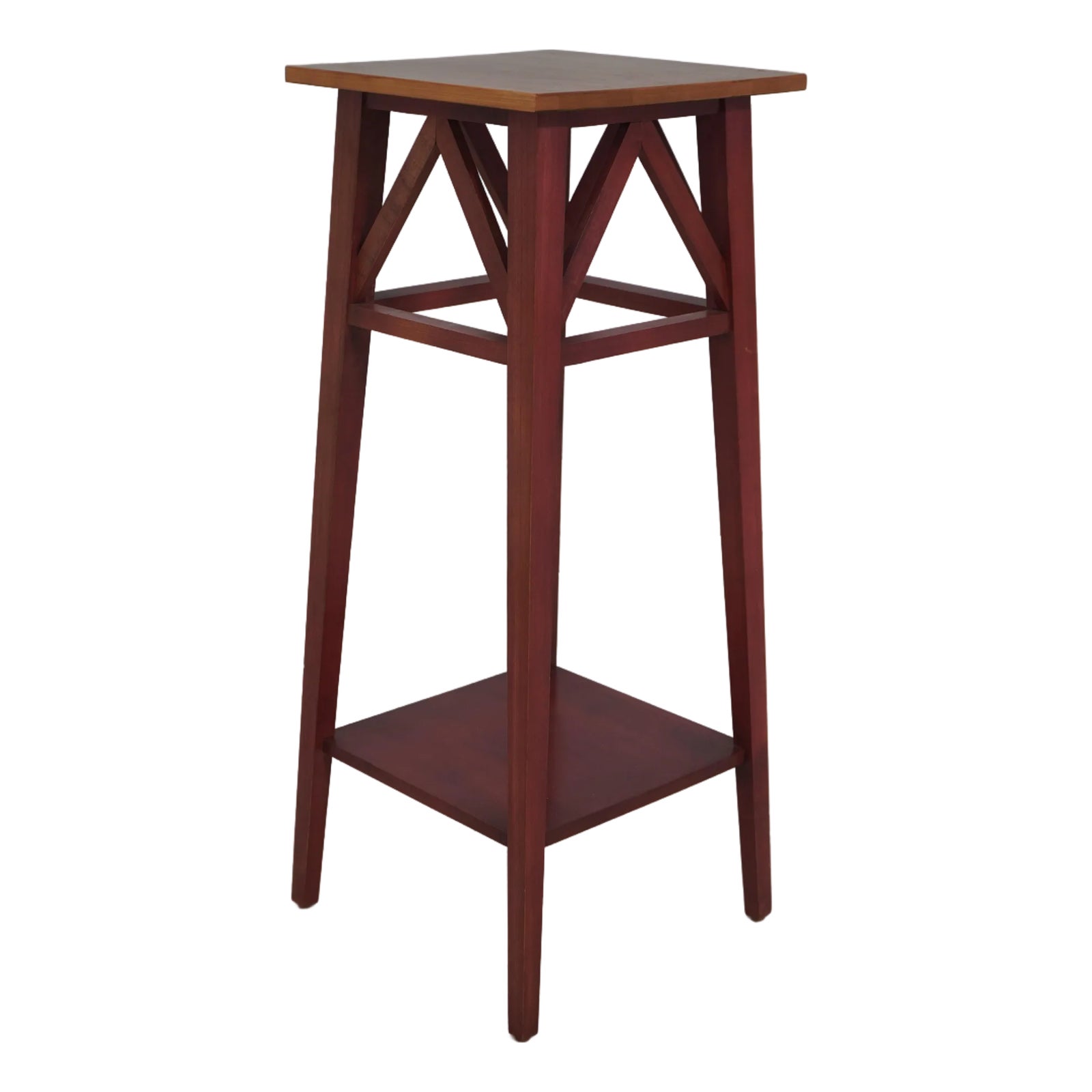 Ethan Allen Country Style Painted Finish Pedestal Stand | Chairish