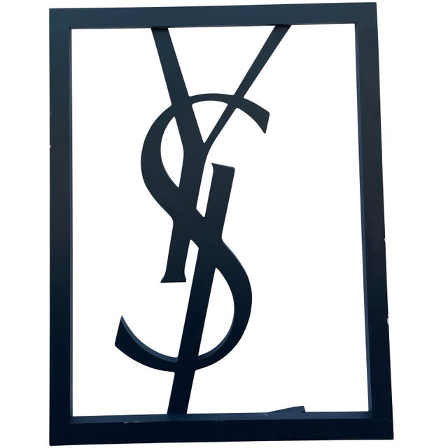 Large 1980s Yves St. Laurent Ysl Standing Logo Advertisement Decor ...