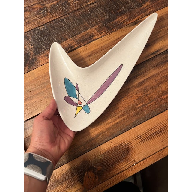 Vintage Modern Atomic Ashtray or Candy Dish in Boomerang Form | Chairish