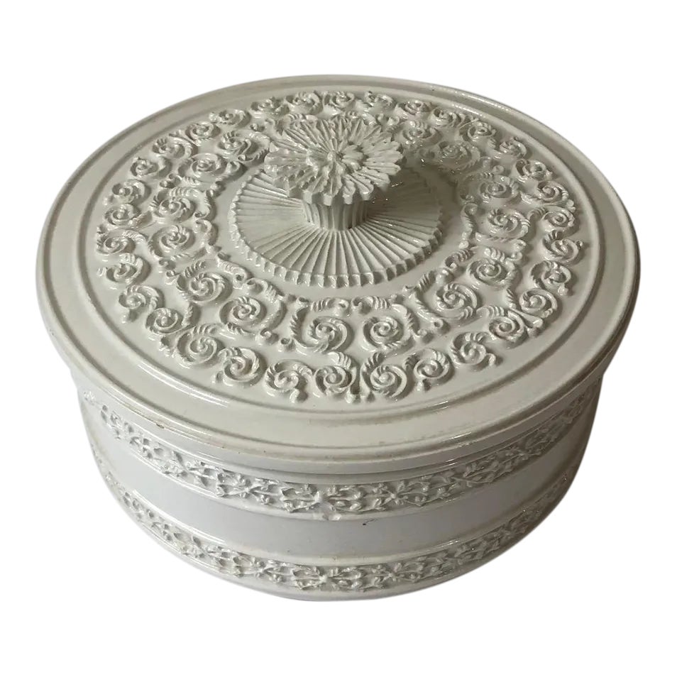 Vintage Mottahedeh Design Italy Lidded Compote Bowl | Chairish