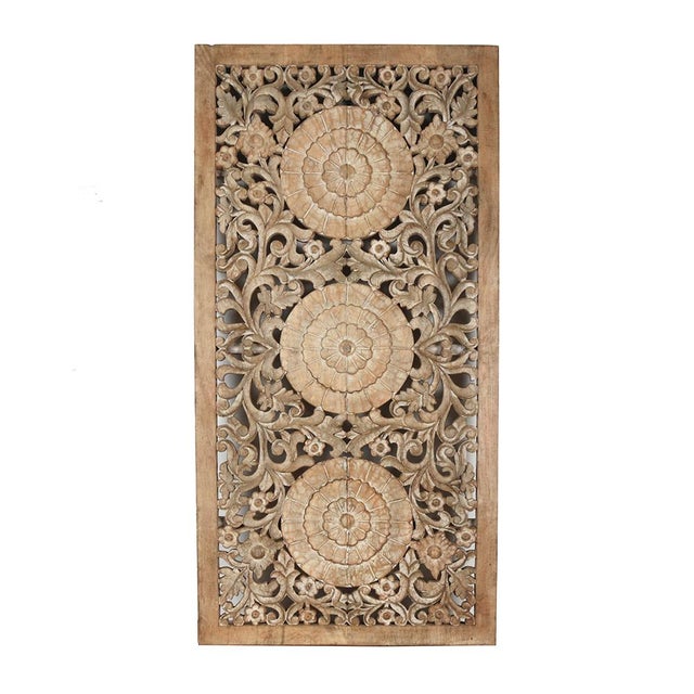Carved Mango 60″ Wall Panel/Headboard | Chairish