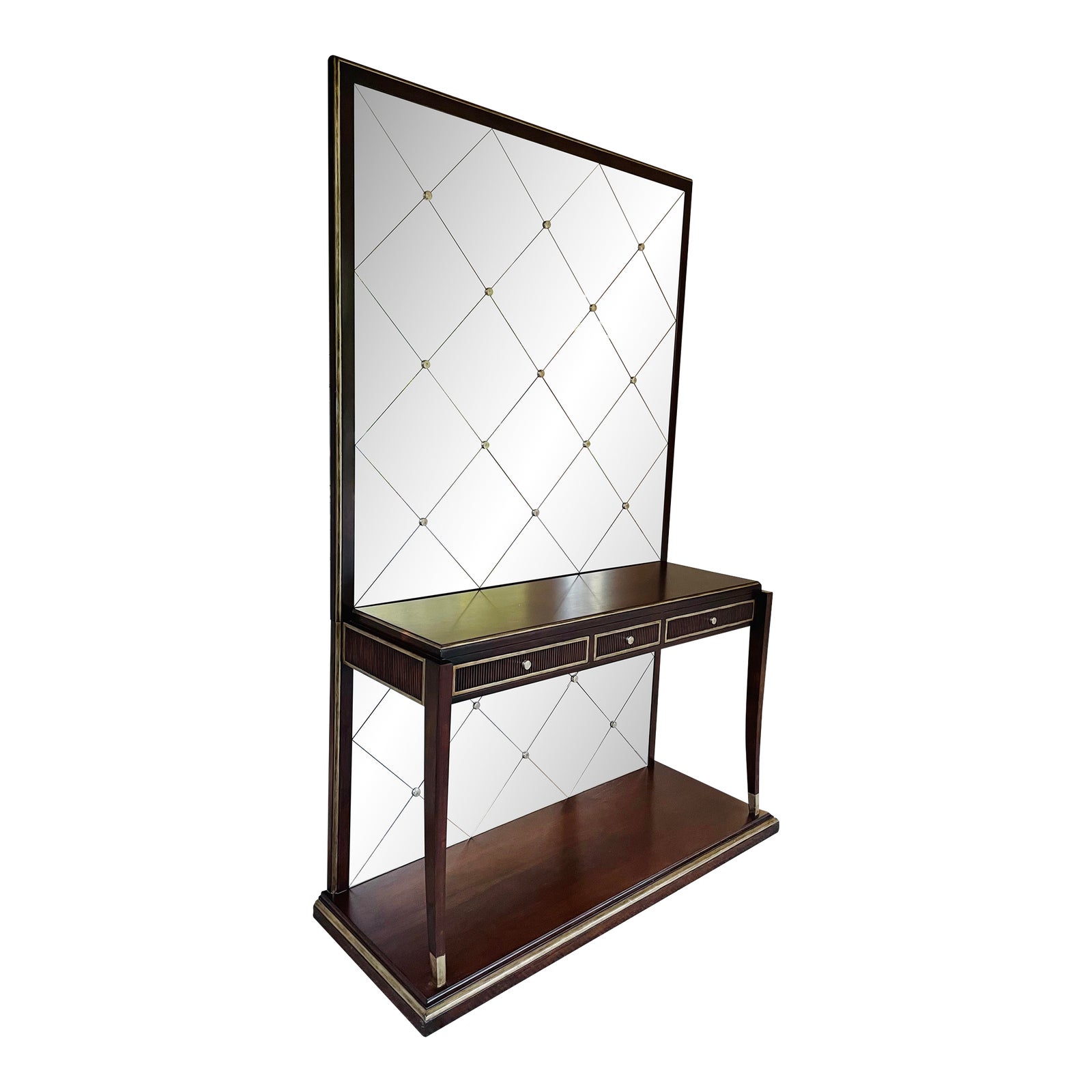 1980s John-Richard Entry Console With Statement Mirror | Chairish