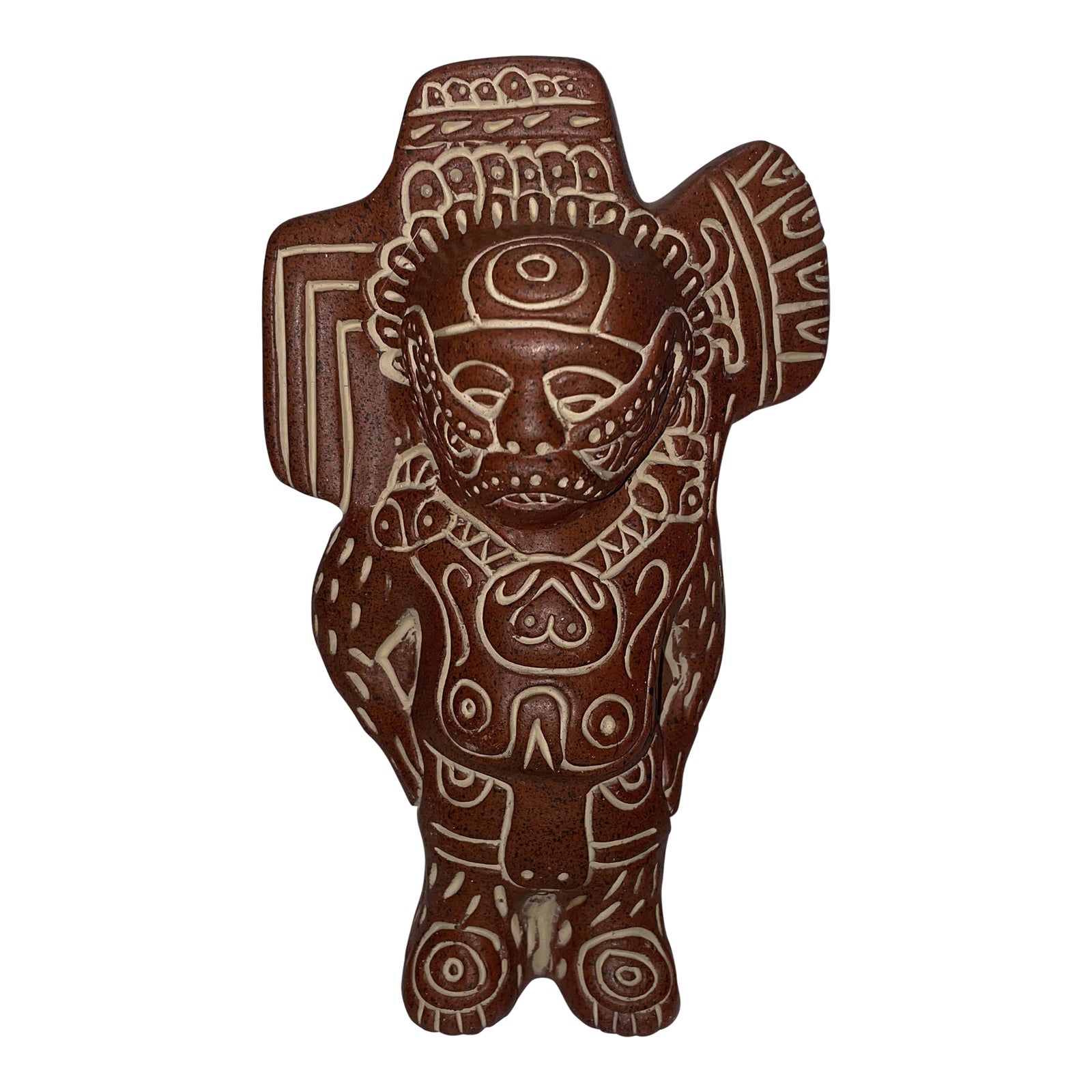Vintage Mid 20th Century Terracotta Clay Pottery Ceramic Inca Mayan ...