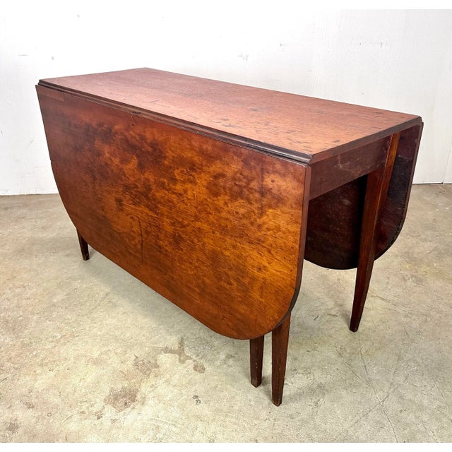 Antique Shaker Style Drop Leaf Pine Dining Table | Chairish