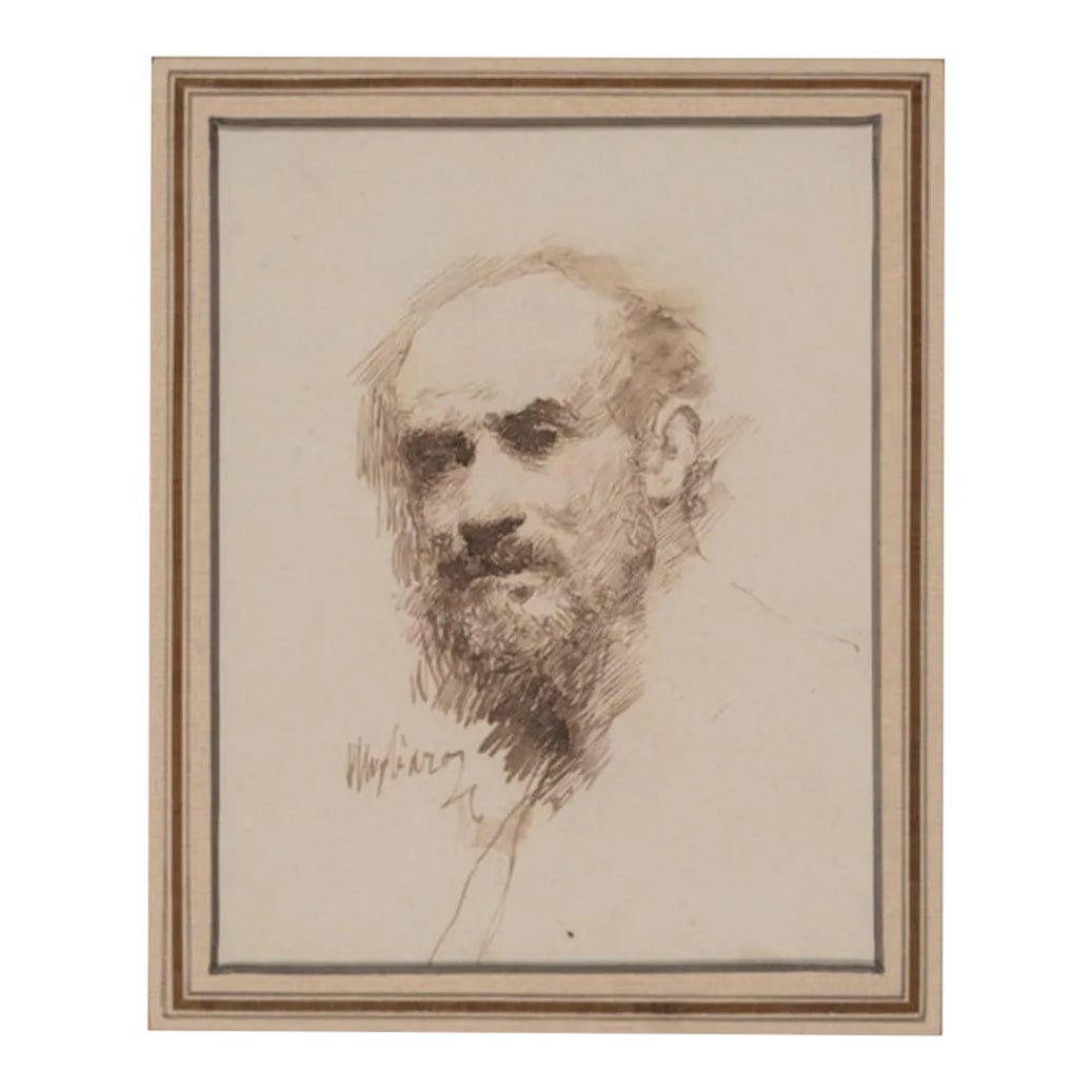 Italian School Vincenzo Migliaro Drawing on Paper | Chairish