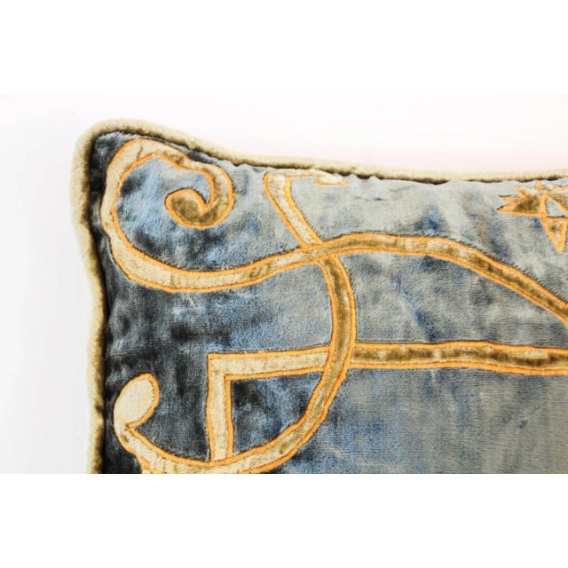 Baroque Venetian Style, Red and Gold Velvet Pillow, Elaborate Applique ...
